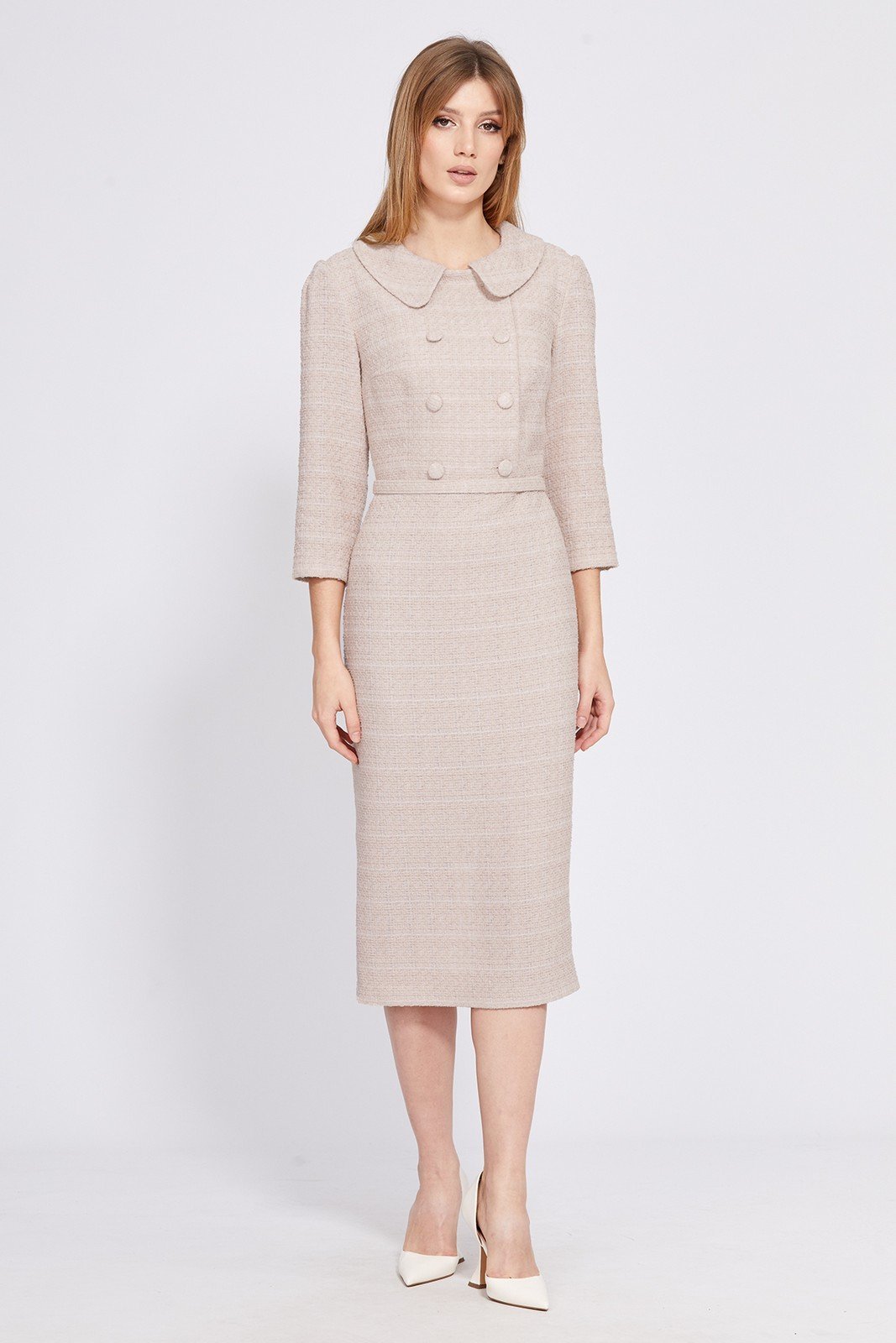 Платье 2551 бежевый EOLA купить в интернет магазине Велесмода